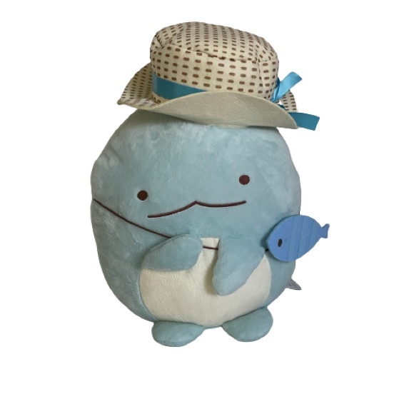 San-X | Toys | Sumikko Gurashi Tokage Hat And Fish Jumbo Dinosaur Plush ...